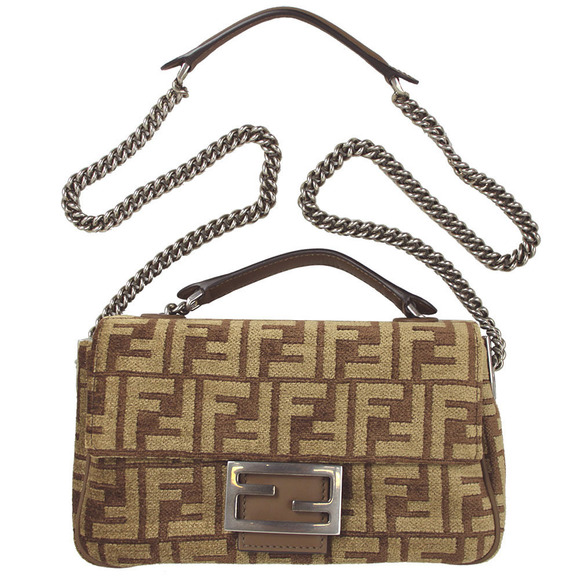 Fendi | Bags | Fendi Chain Shoulder Bag Baguette Brown | Poshmark